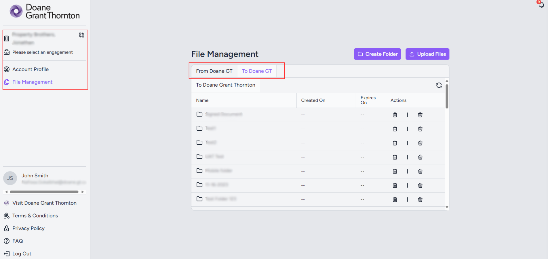 Doane Grant Thornton Client Portal