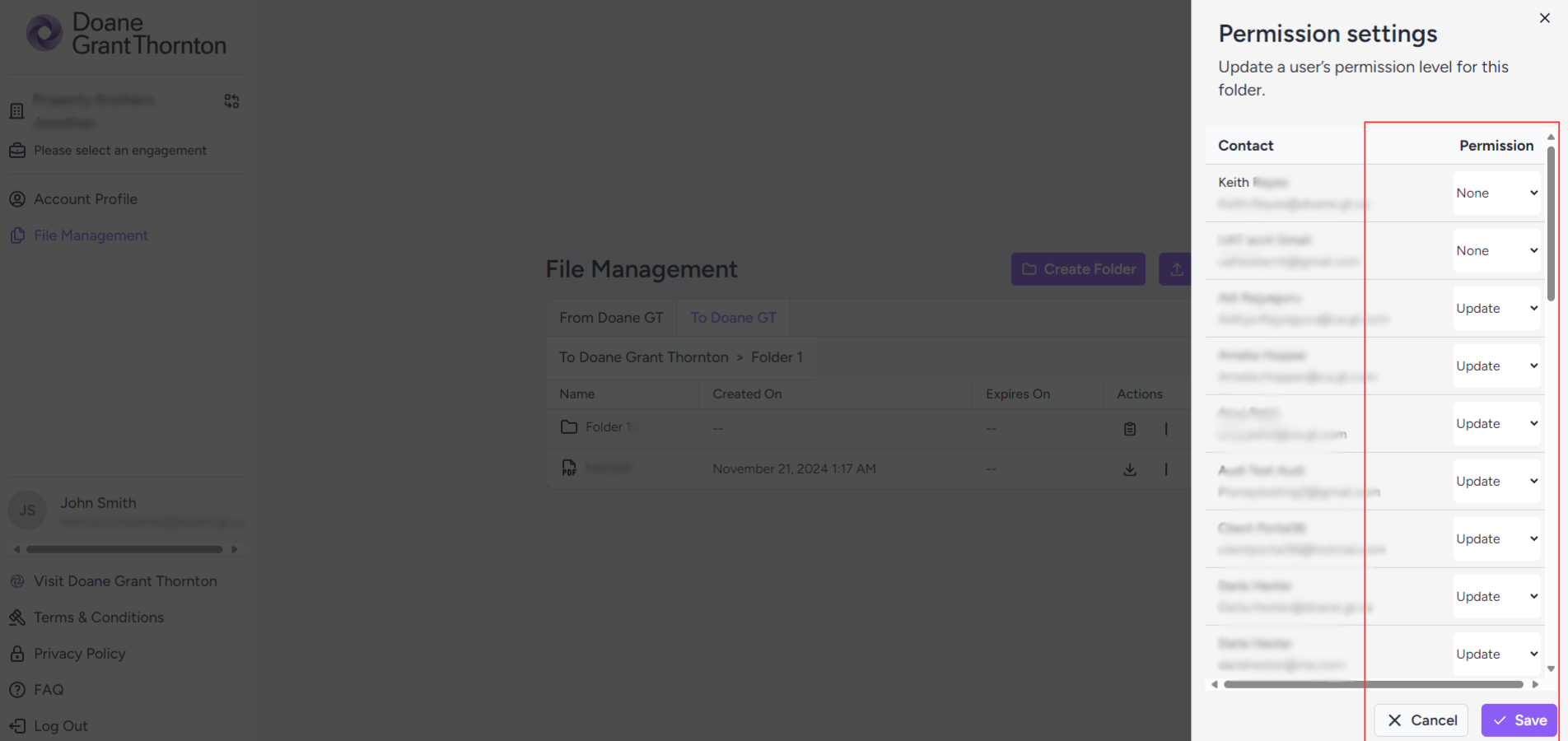 Doane Grant Thornton Client Portal