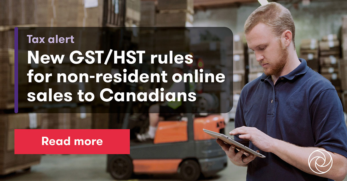 New GST/HST rules for non-resident online sales to Canadians | Doane ...