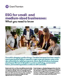 ESG for small- and medium-sized businesses: What you need to know | Doane Grant Thornton
